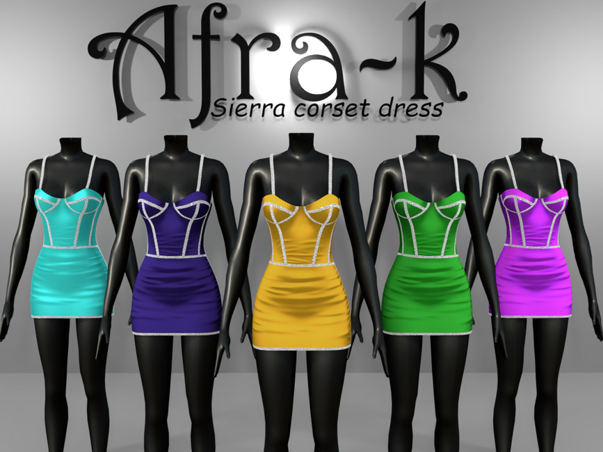 The Sims Resource - Sierra corset dress