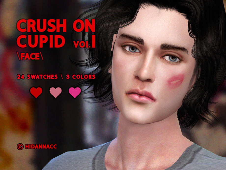 The Sims Resource | Crush on Cupid - Face Kiss stamps vol.l (Tattoo)