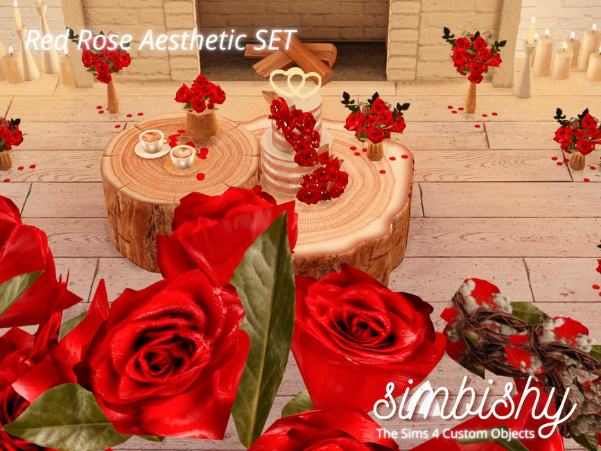 The Sims Resource - Red Rose Aesthetic Set