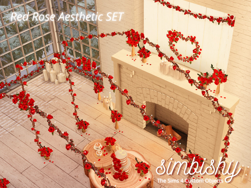 The Sims Resource - Red Rose Aesthetic Set