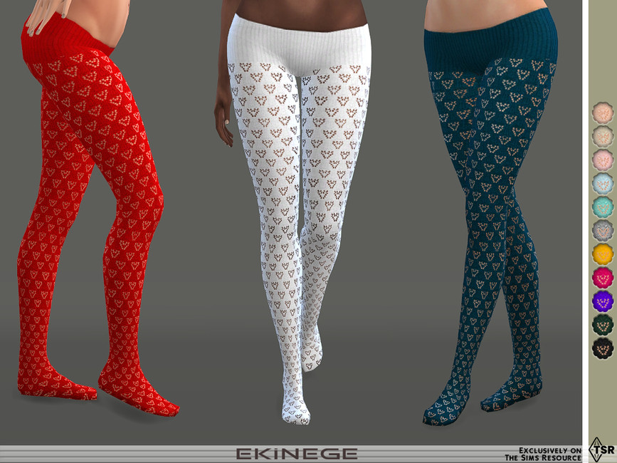 The Sims Resource - Open Knit Tights