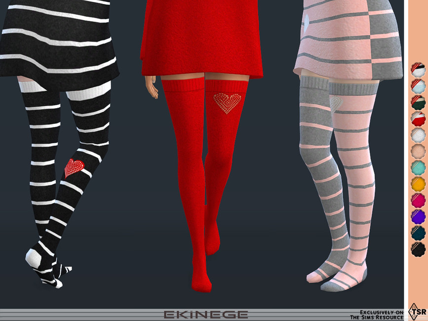 The Sims Resource - Knit Thigh High Socks
