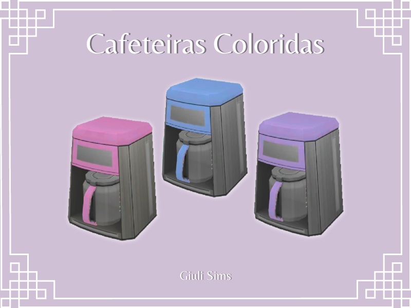 The Sims Resource | Colorful Coffee Makers