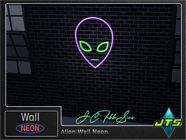 The Sims Resource | Alien Neon Wall Light