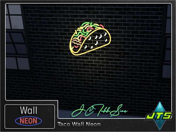 The Sims Resource | Taco Neon Wall Light