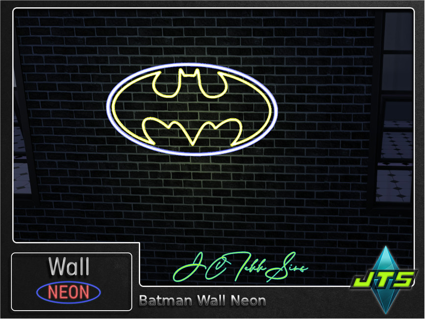 The Sims Resource - Batman Neon Wall Light