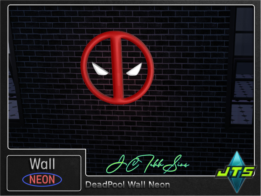 The Sims Resource - Deadpool Neon Wall Light