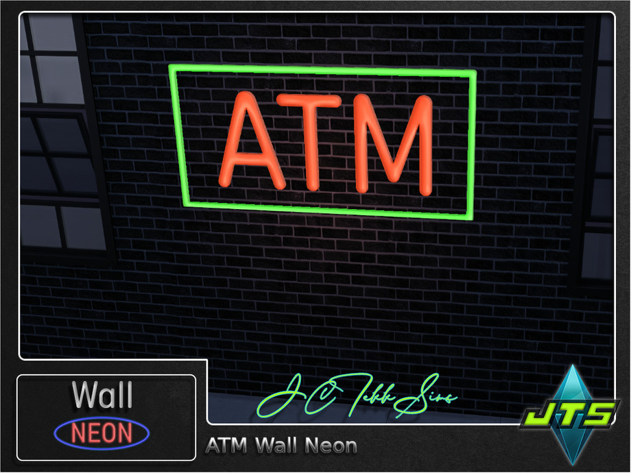 The Sims Resource | ATM Neon Wall Light