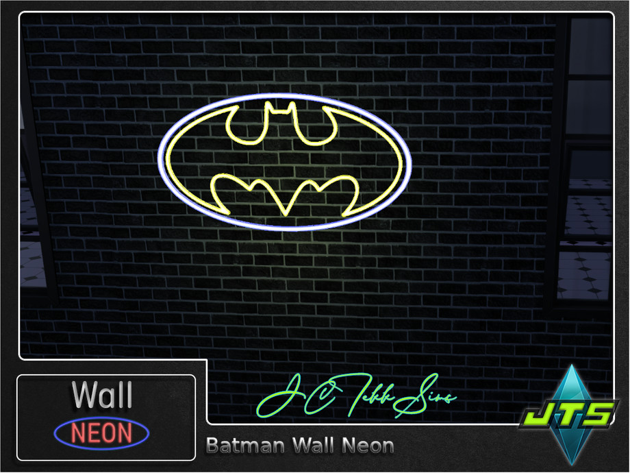 The Sims Resource | Batman Neon Wall Light
