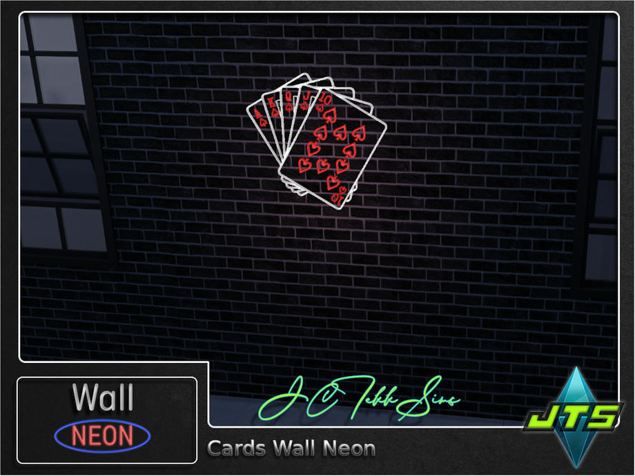 The Sims Resource | Cards Neon Wall Light