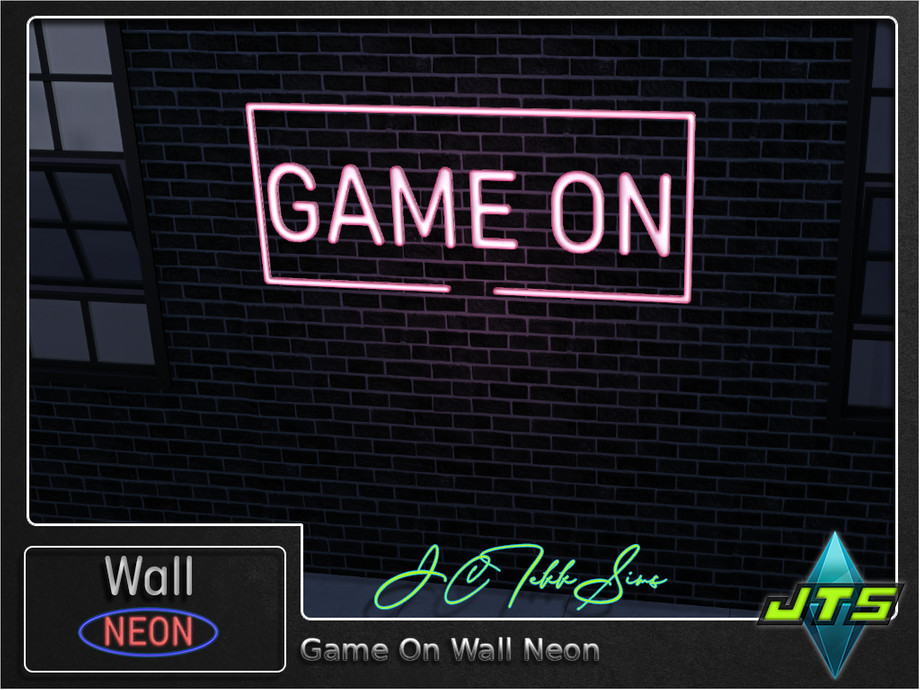 The Sims Resource | Game On Neon Wall Light