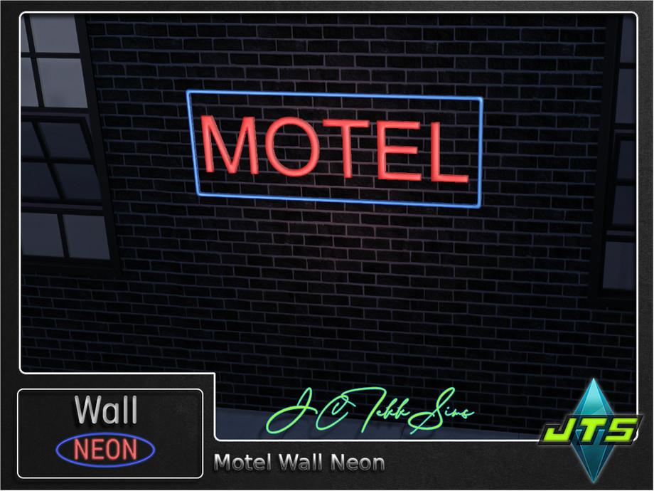 The Sims Resource | Motel Neon Wall Light