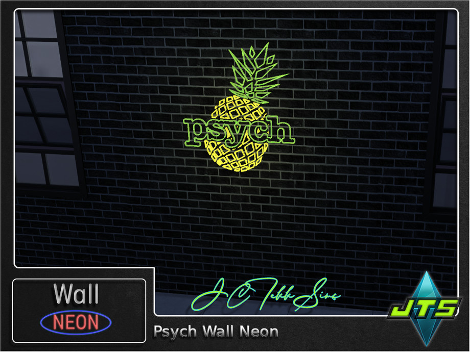 The Sims Resource | Psych Neon Wall Light
