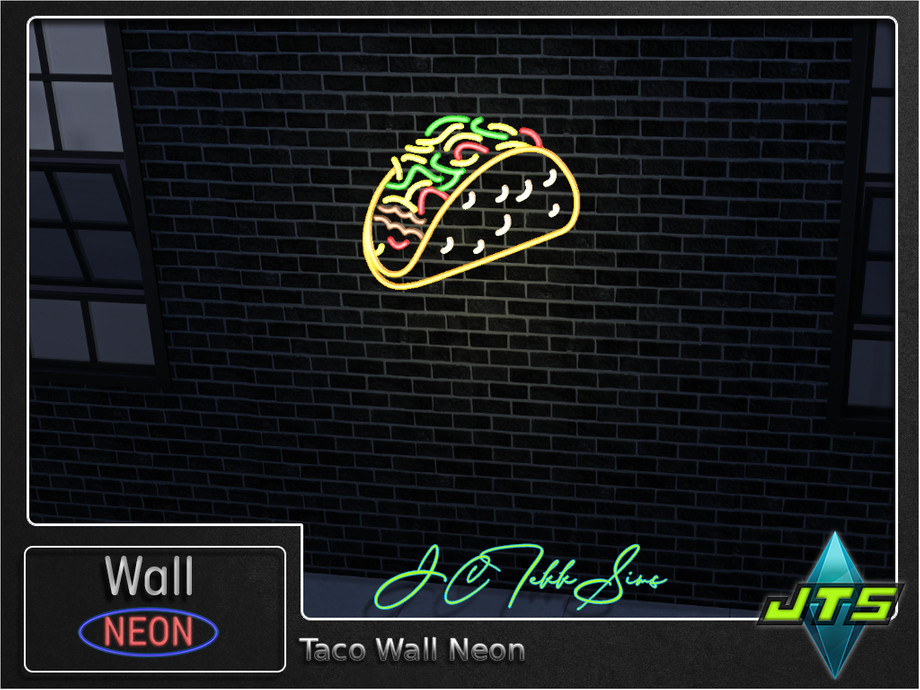 The Sims Resource | Taco Neon Wall Light