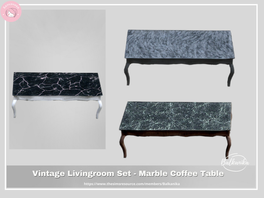 The Sims Resource - Marble Coffee Table