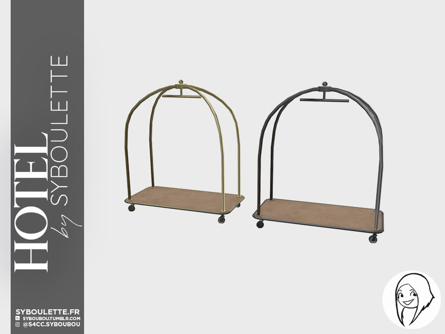 The Sims Resource - Hotel set - Luggage trolley