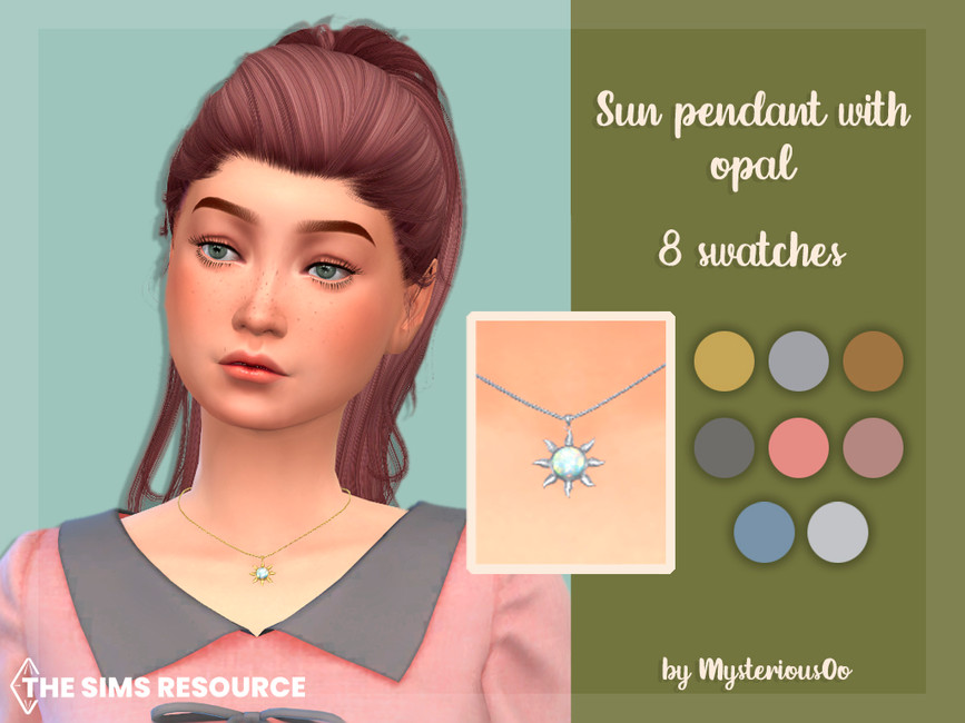The Sims Resource - Sun pendant with opal