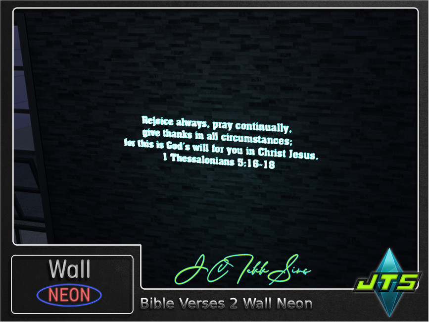 The Sims Resource - Bible Verses 2 Neon Wall Light