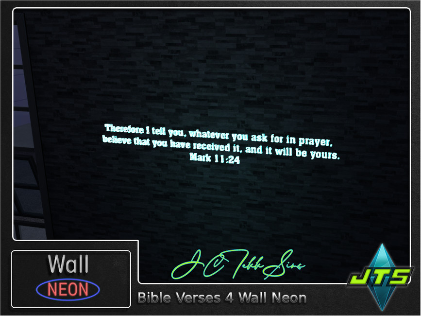 The Sims Resource - Bible Verses 4 Neon Wall Light