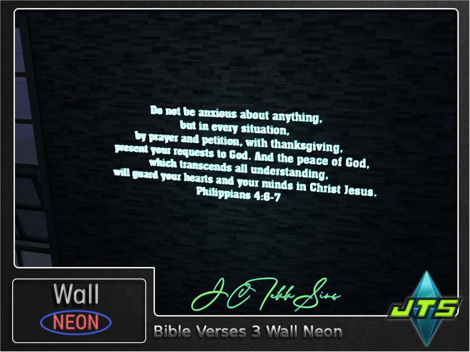 The Sims Resource | Bible Verses 3 Neon Wall Light