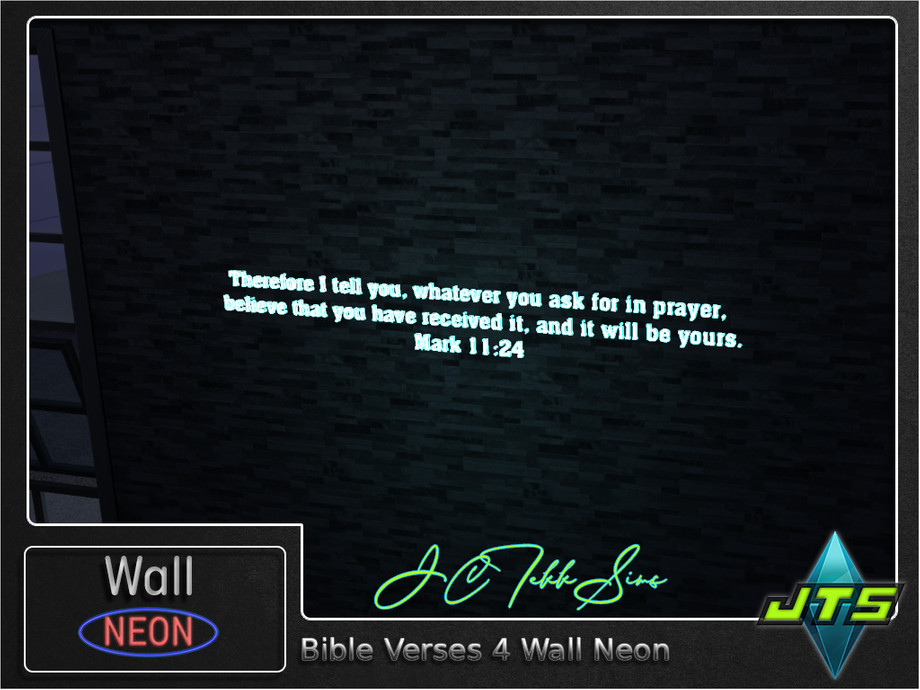 The Sims Resource | Bible Verses 4 Neon Wall Light