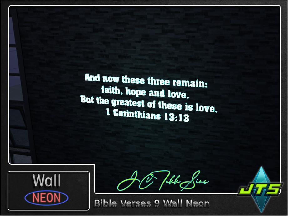 The Sims Resource | Bible Verses 9 Neon Wall Light