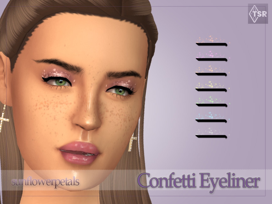 The Sims Resource - Confetti Eyeliner