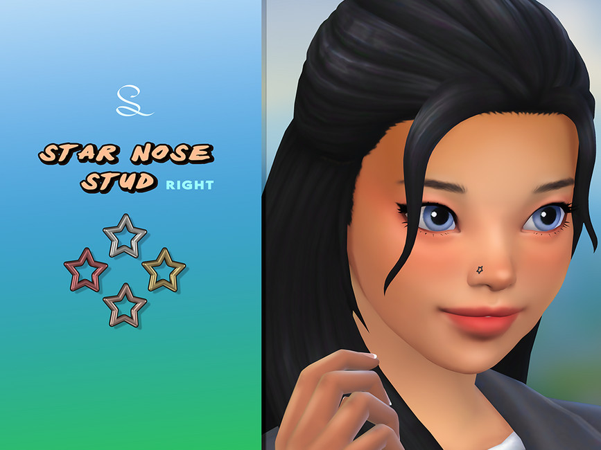 The Sims Resource - Star Nose Stud (right nostril)