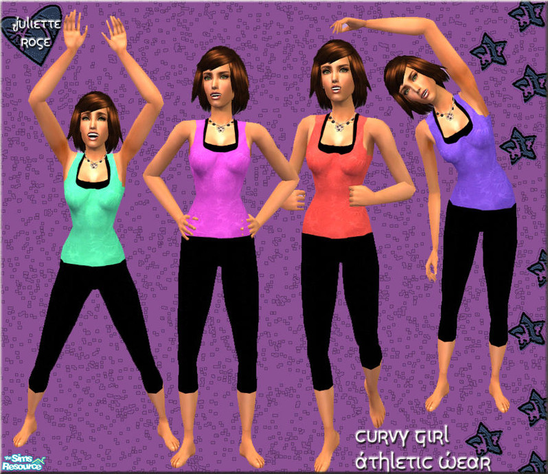 The Sims Resource | Curvy Girl Athletic Wear