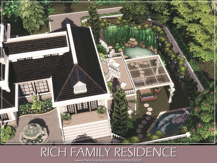 The Sims Resource - Rich Family Residence (Unfurnished)