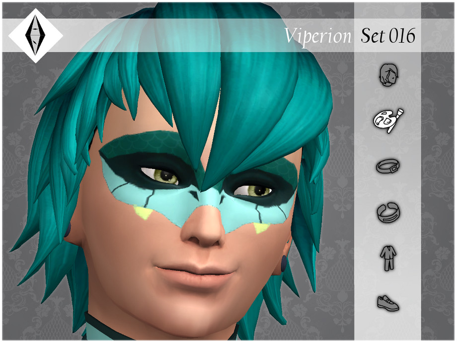 The Sims Resource | Viperion - Set016 - Face Paint - Mask