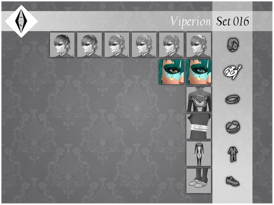 The Sims Resource | Viperion - Set016 - Face Paint - Mask