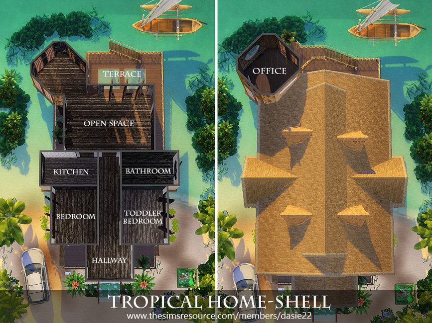 The Sims Resource - TROPICAL HOME-SHELL