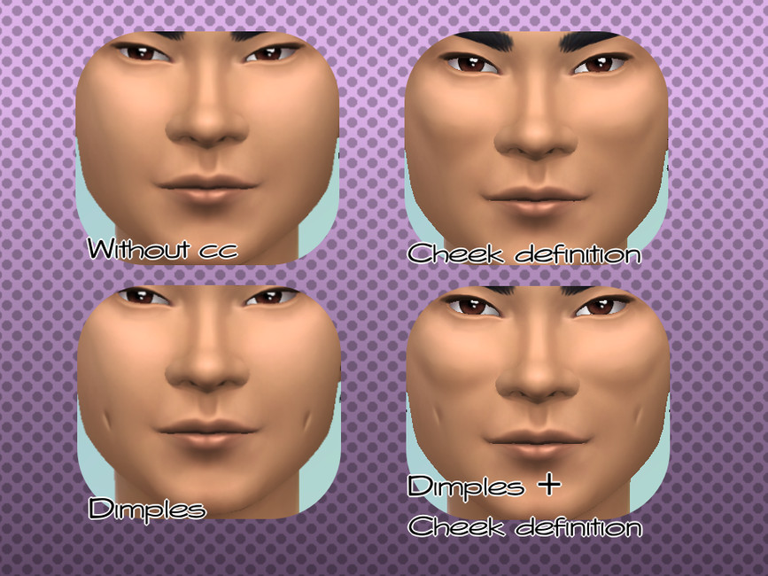 The Sims Resource - Dimples + Cheek Definition