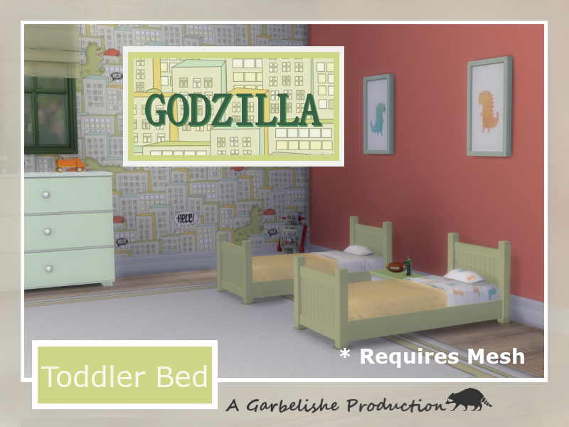 The Sims Resource | Godzilla Toddler Bed