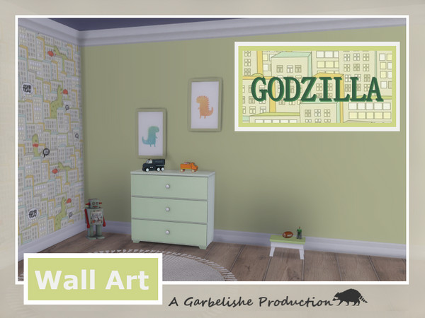The Sims Resource | Godzilla Wall Art