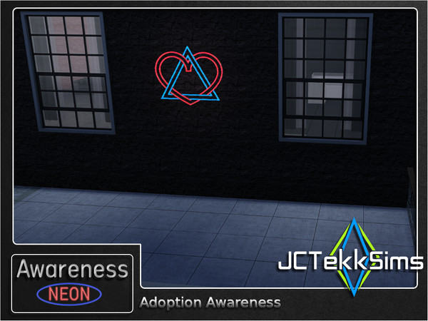 The Sims Resource | Adoption Awareness Neon Wall Light