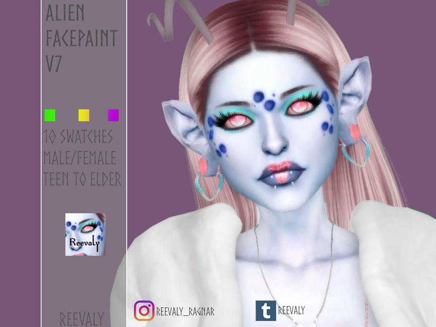 The Sims Resource - Alien Facepaint V7