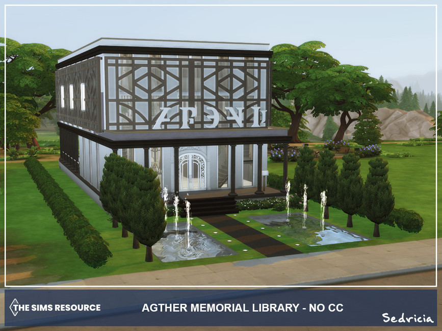 The Sims Resource - Agther Memorial Library NoCC
