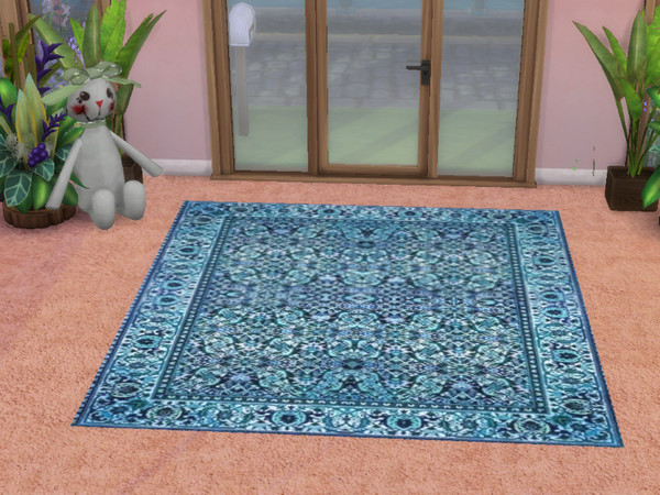 The Sims Resource | All the Blues Patterned Rugs