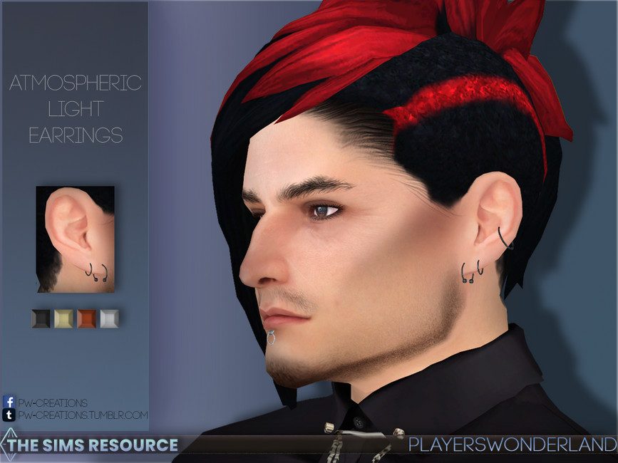 The Sims Resource - Atmospheric Light Earrings