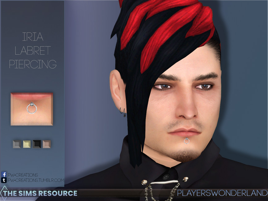 The Sims Resource - Iria Labret Piercing