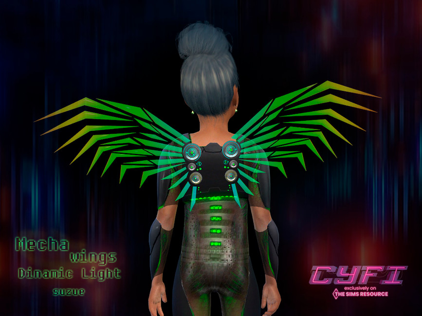 The Sims Resource - CyFi Mecha Wings Child