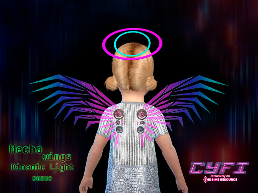 The Sims Resource - CyFi Mecha Wings Toddler