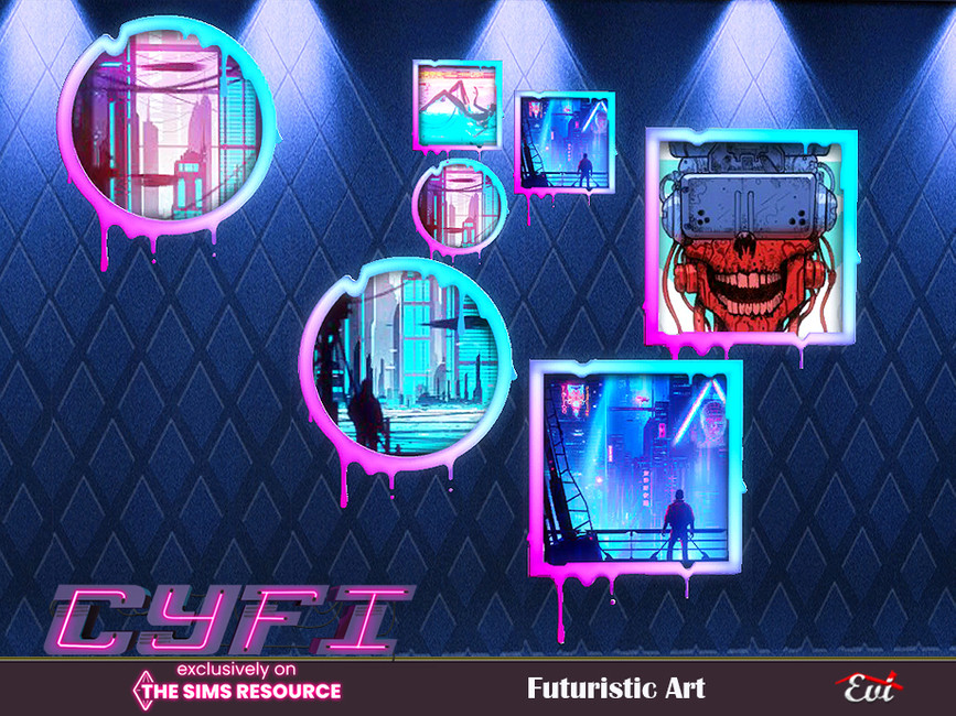 The Sims Resource - CYFI_futuristic Art
