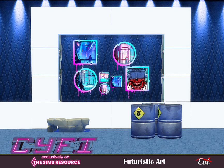 The Sims Resource - CYFI_futuristic Art