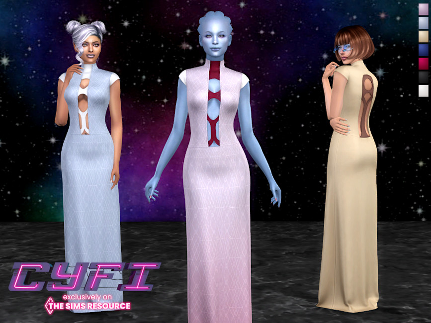 The Sims Resource - CyFi - Asari Dress