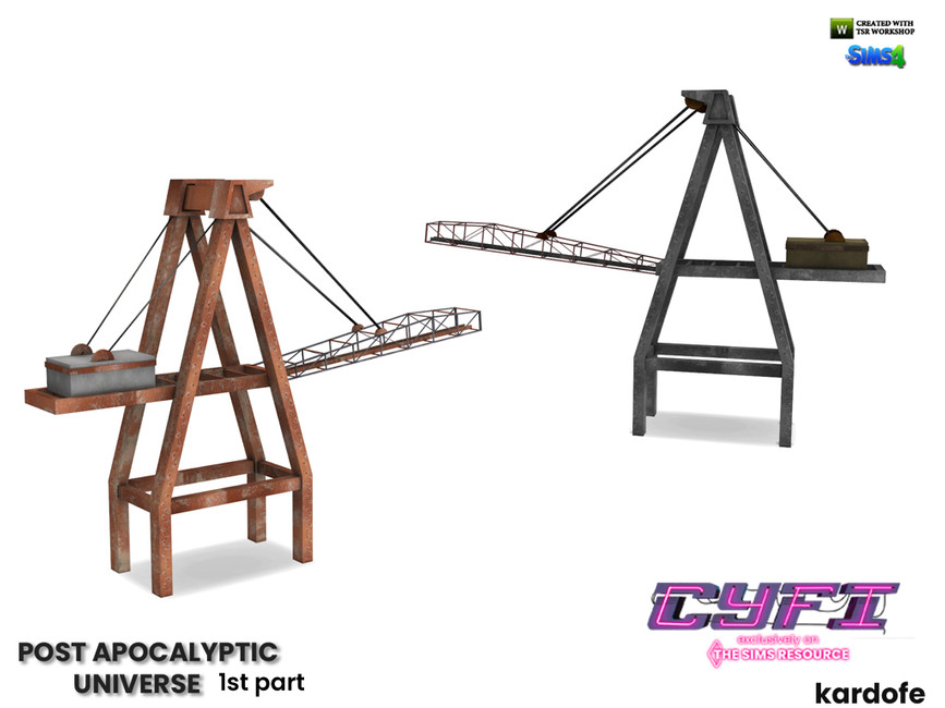The Sims Resource - CYFI_kardofe_Post apocalyptic universe_Crane