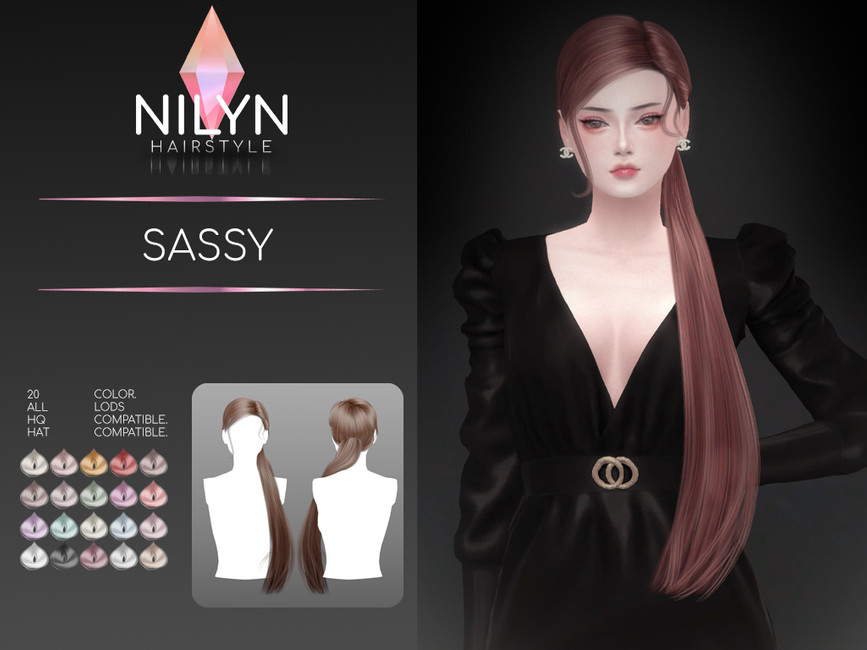 The Sims Resource - SASSY HAIR - NEW MESH