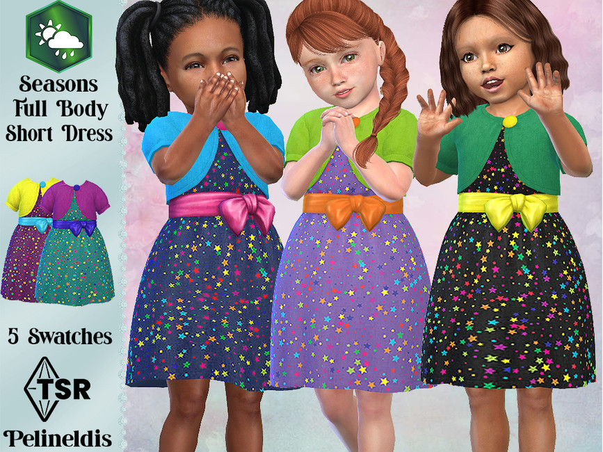 The Sims Resource - Confetti Stars Dress - Needs EP Seasons